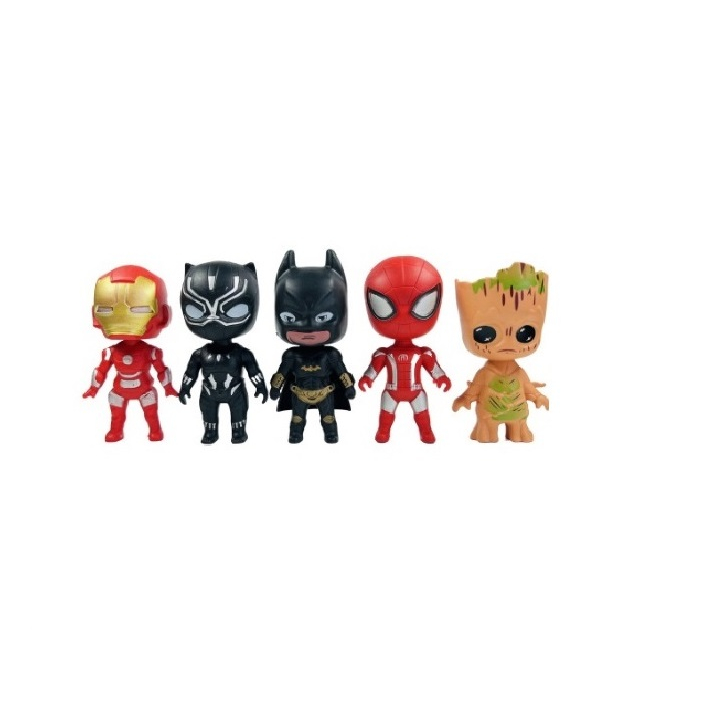 Bonecos Super Herois Mini Vingadores tam 8cm com 5 Personagem | Shopee ...
