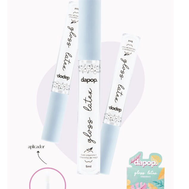 Gloss Labial Lip Volumoso com muito brilho e Vitamina E Dapop dp2210 ...