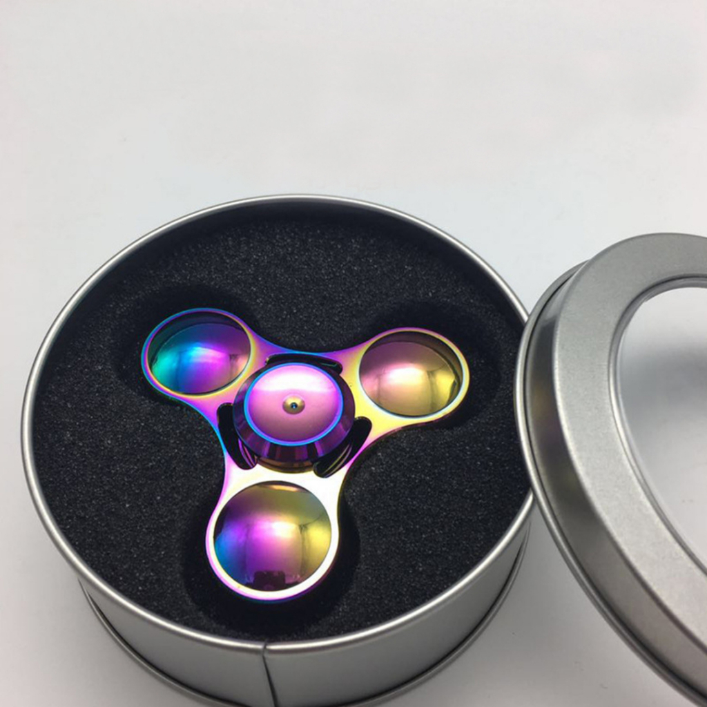 Fidget Hand Spinner Metal Anti Stress Multicolorido Dos Raros ...