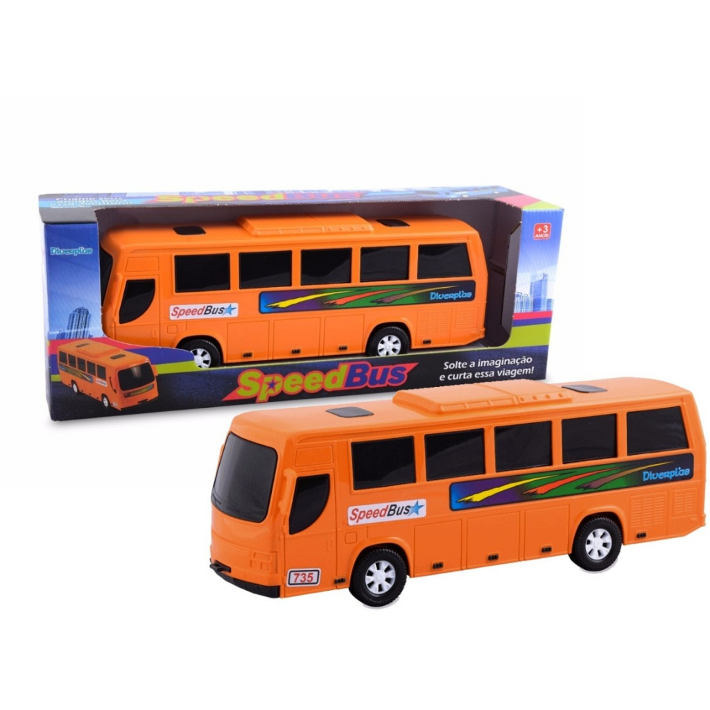 Ônibus Speed Bus 35cm Na Caixa - Diverplas | Shopee Brasil