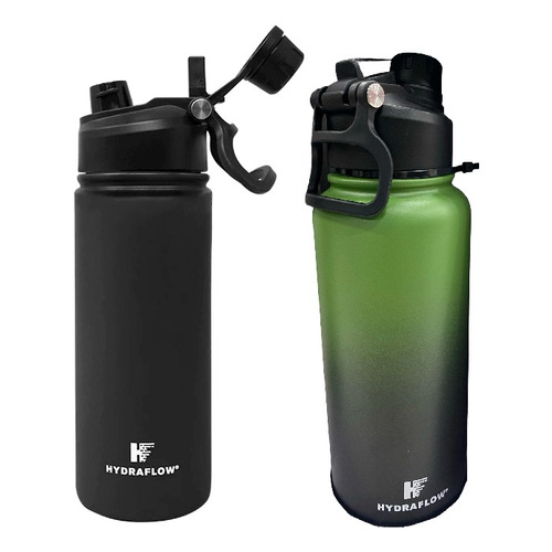 Kit 2 Garrafas Inox 1 Litro 4 Canudos E Escova - Hydroflow | Shopee Brasil