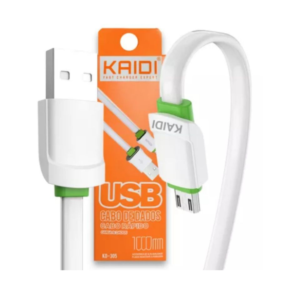 Cabo Kaidi Dados Micro Usb Reforçado V8 Carga Rapida Fast Charge ...