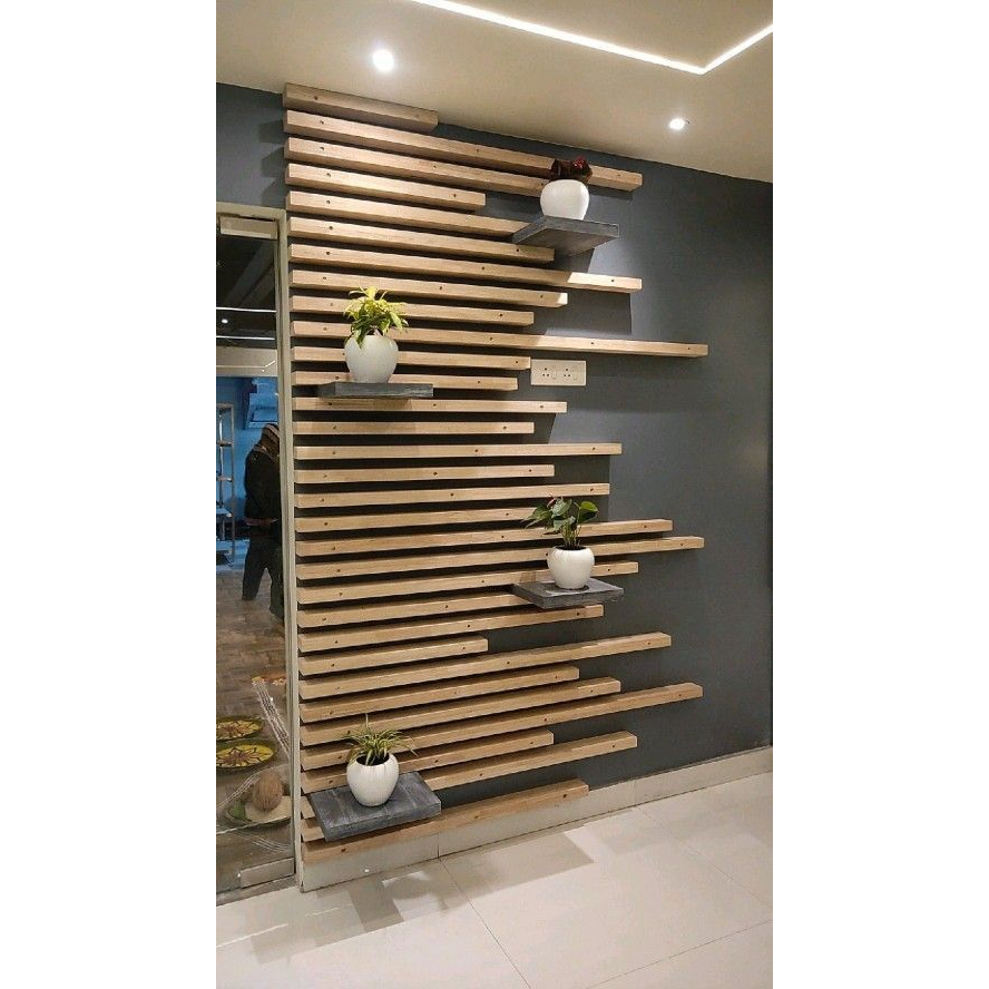 Painel Ripado Madeira Ripas Varias Medidas 40 a 70cm Decorativa ...