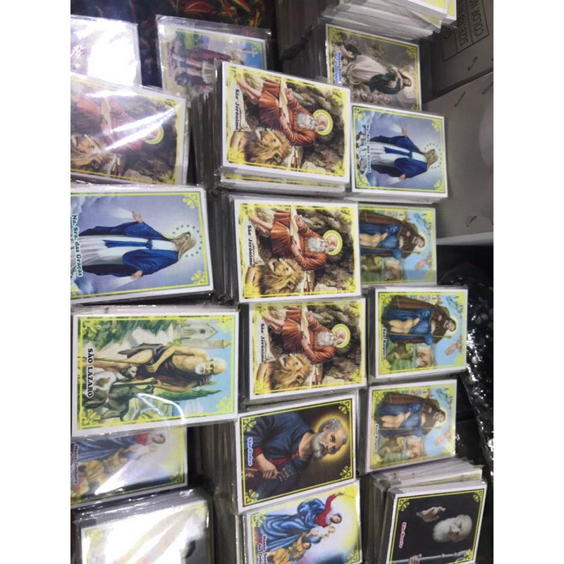 Panfletos Religiosos com Oração 100 uni Santos Diversos | Shopee Brasil