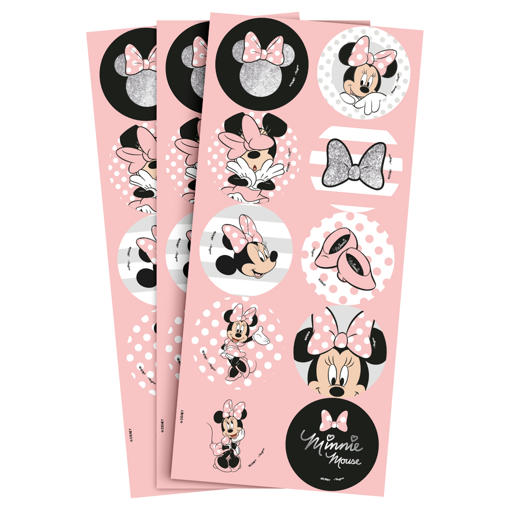 Adesivo Decorativo Festa Minnie Rosa - 30 Adesivos | Shopee Brasil