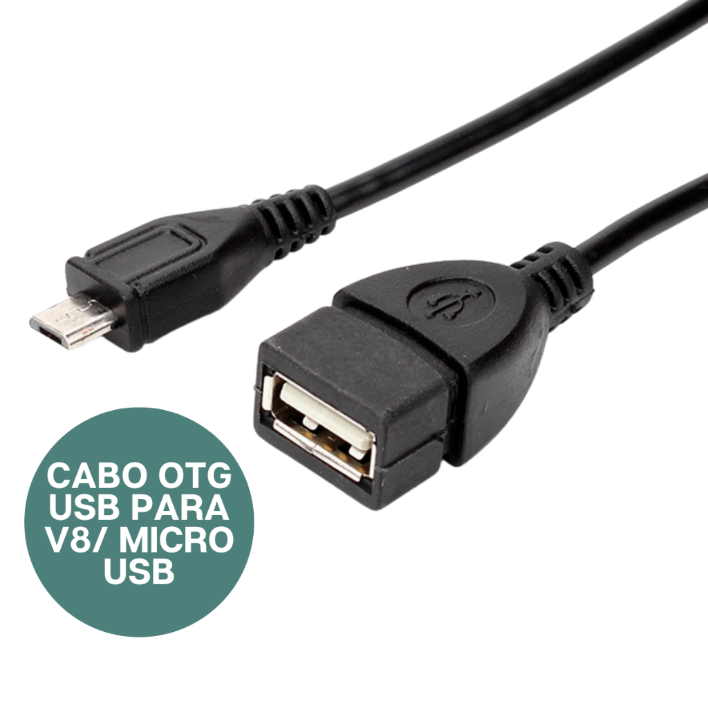 Cabo OTG Micro USB V8 Adaptador USB | Shopee Brasil