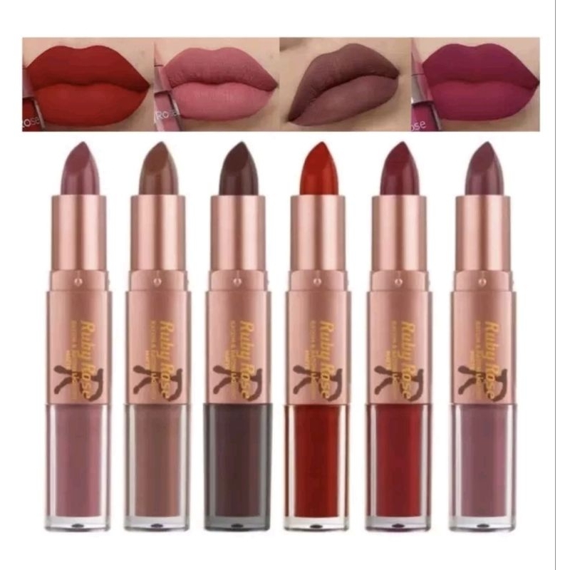 Batom Ruby Rose Duo Matte Batom 6,6g | Shopee Brasil