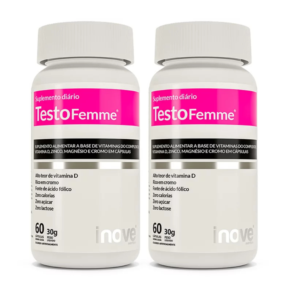 2x Testofemme - Fórmula Feminina 60 cápsulas - Inove Nutrition | Shopee ...