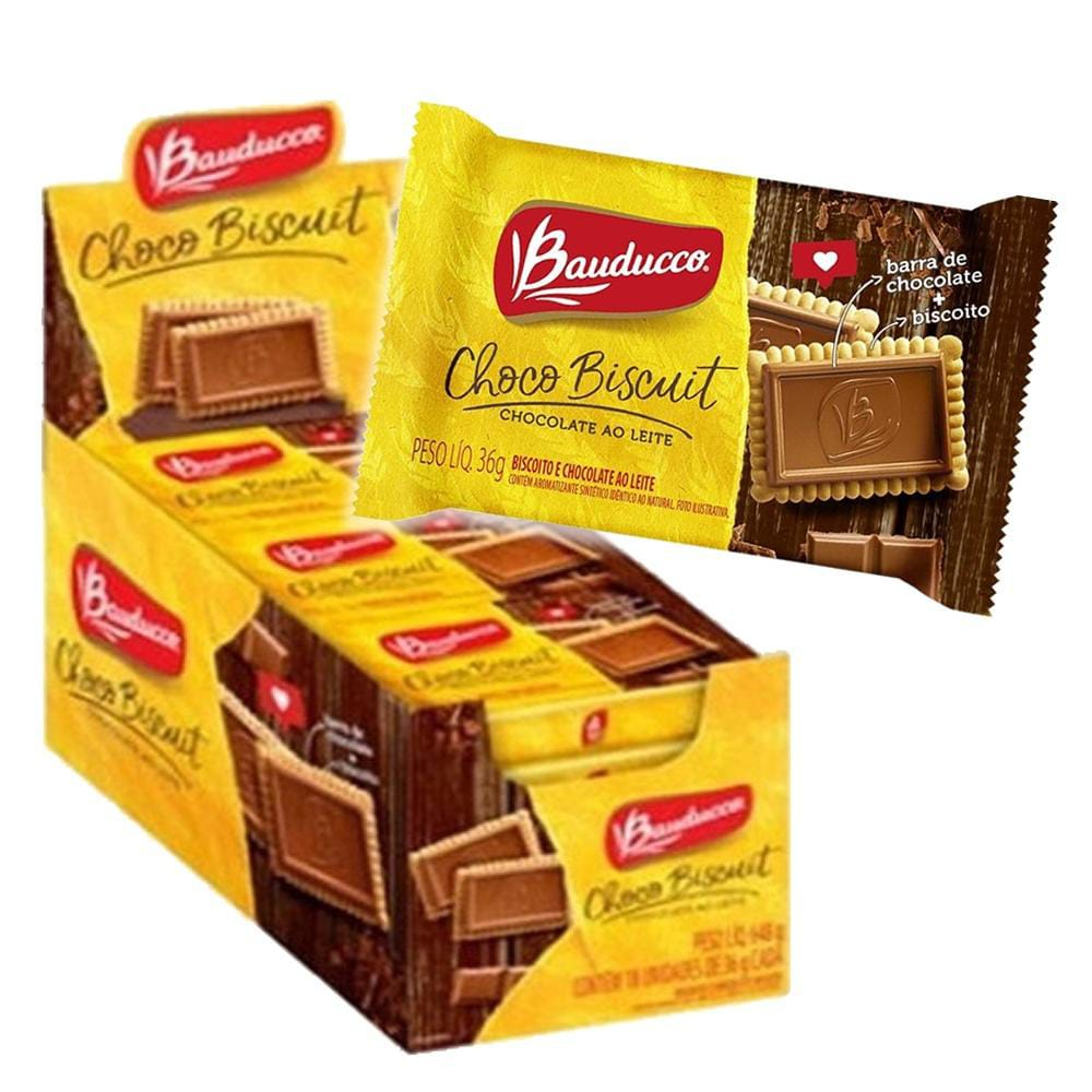 DISPLAY CHOCO BISCUIT CHOCOLATE AO LEITE 18 unidades de 36g cada- BAUDUCCO | Shopee Brasil