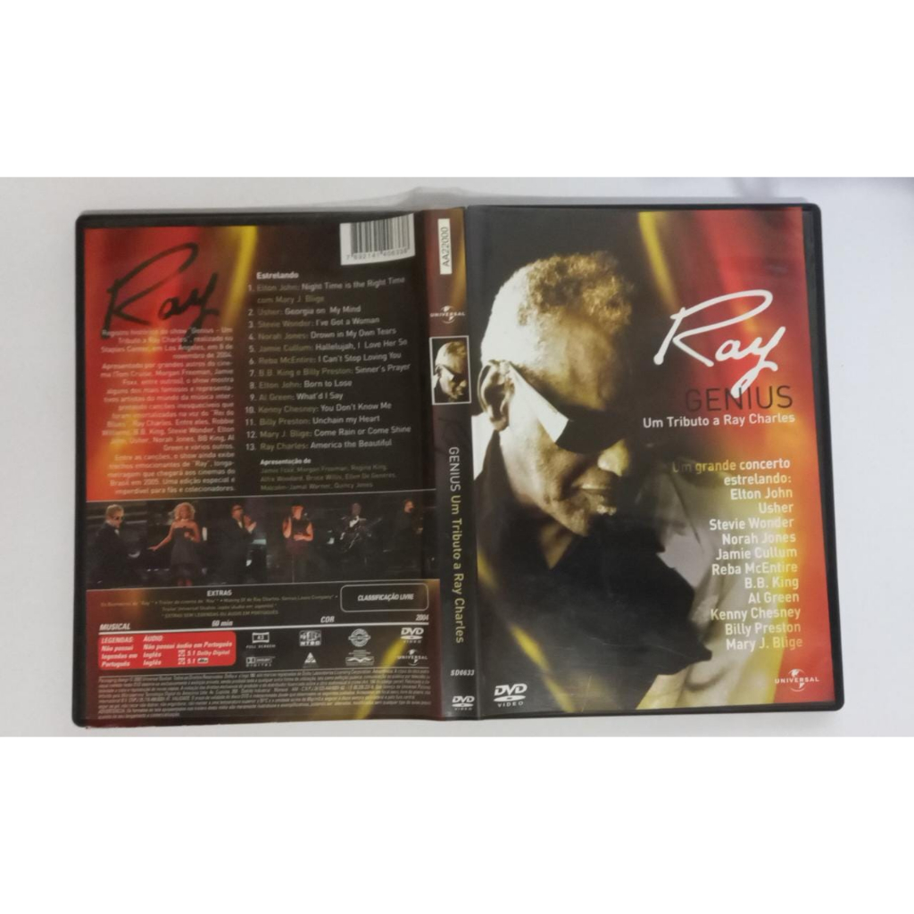 DVD Ray Genius Um tributo a Ray Charles | Shopee Brasil