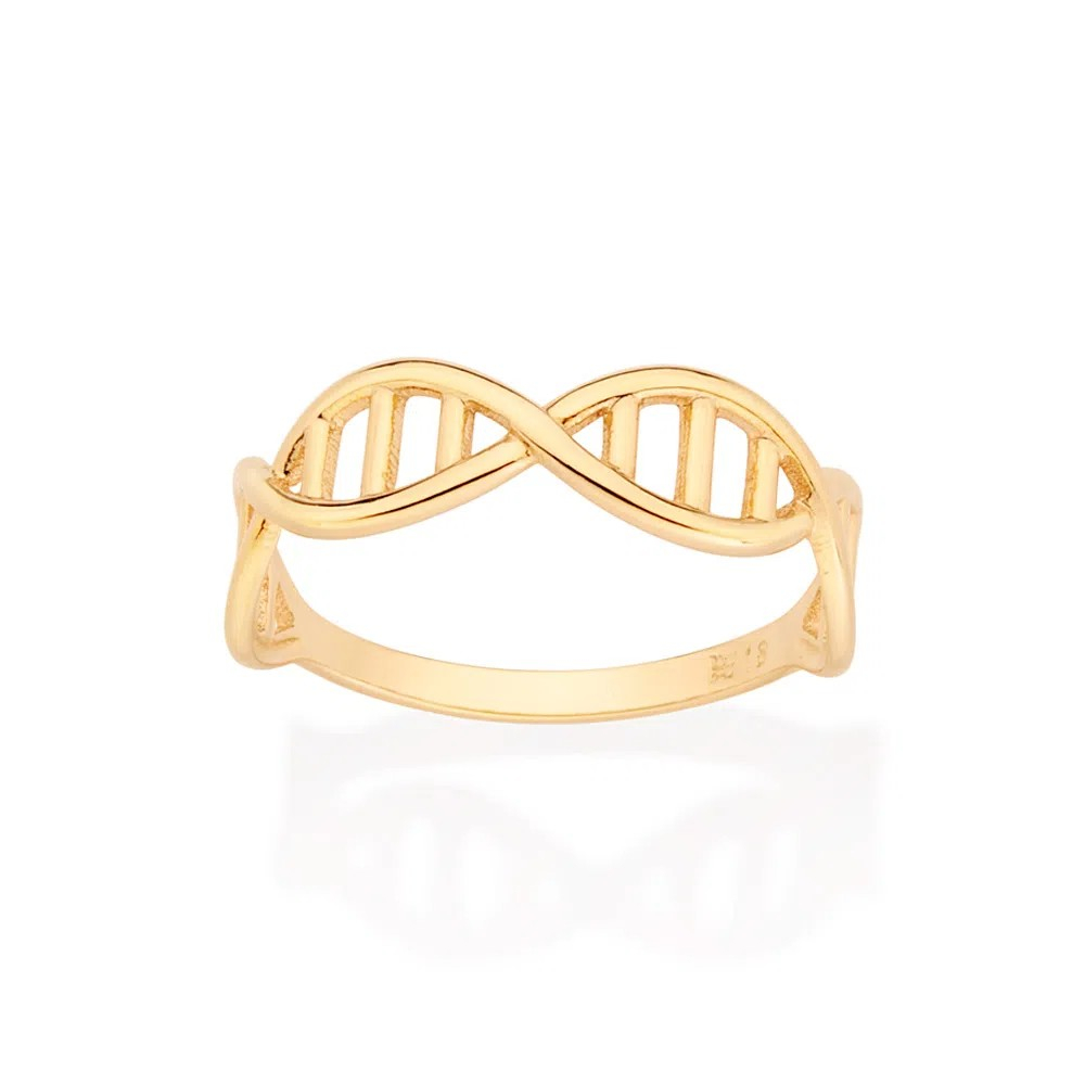 Anel Rommanel Fino Skinny Cromossomos 513355 | Shopee Brasil