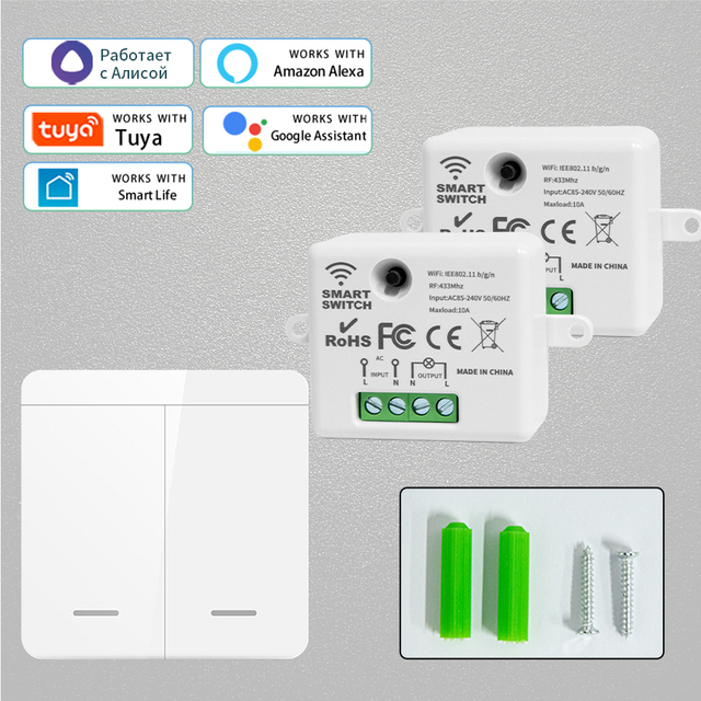 Interruptor 16a Tuya Wi-fi Mini Interruptor Inteligente Smart Life ...