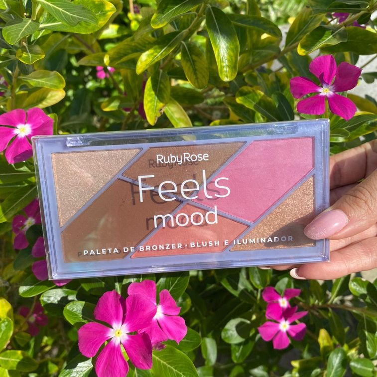 Paleta De Bronzer > Blush E Iluminador Feels Mood - Ruby Rose | Shopee Brasil