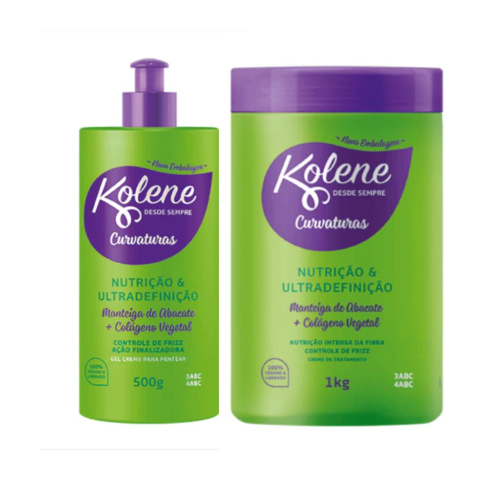 kolene Curvaturas Cr.trat.1 Kg e Gel Creme de pentear 500g Nutrição e ...
