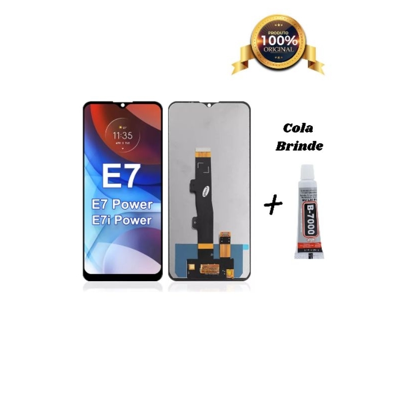 Tela Touch Display Moto E7 Power /E7i Power sem aro Original | Shopee Brasil