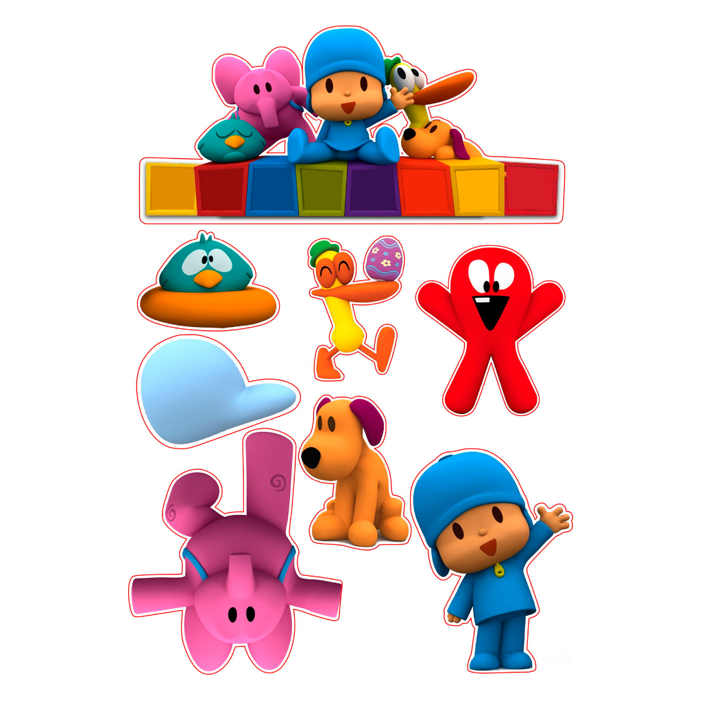 Topo de Bolo Pocoyo Kids Topper de Bolo Personalizado | Shopee Brasil