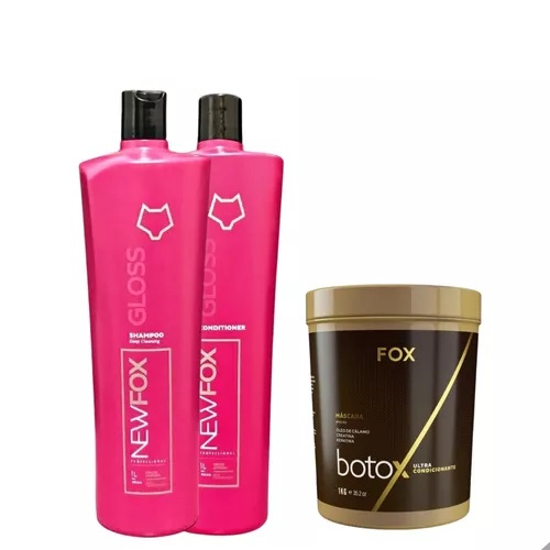 Kit Escova Progressiva New Fox Gloss + btx Ultra 1kg | Shopee Brasil