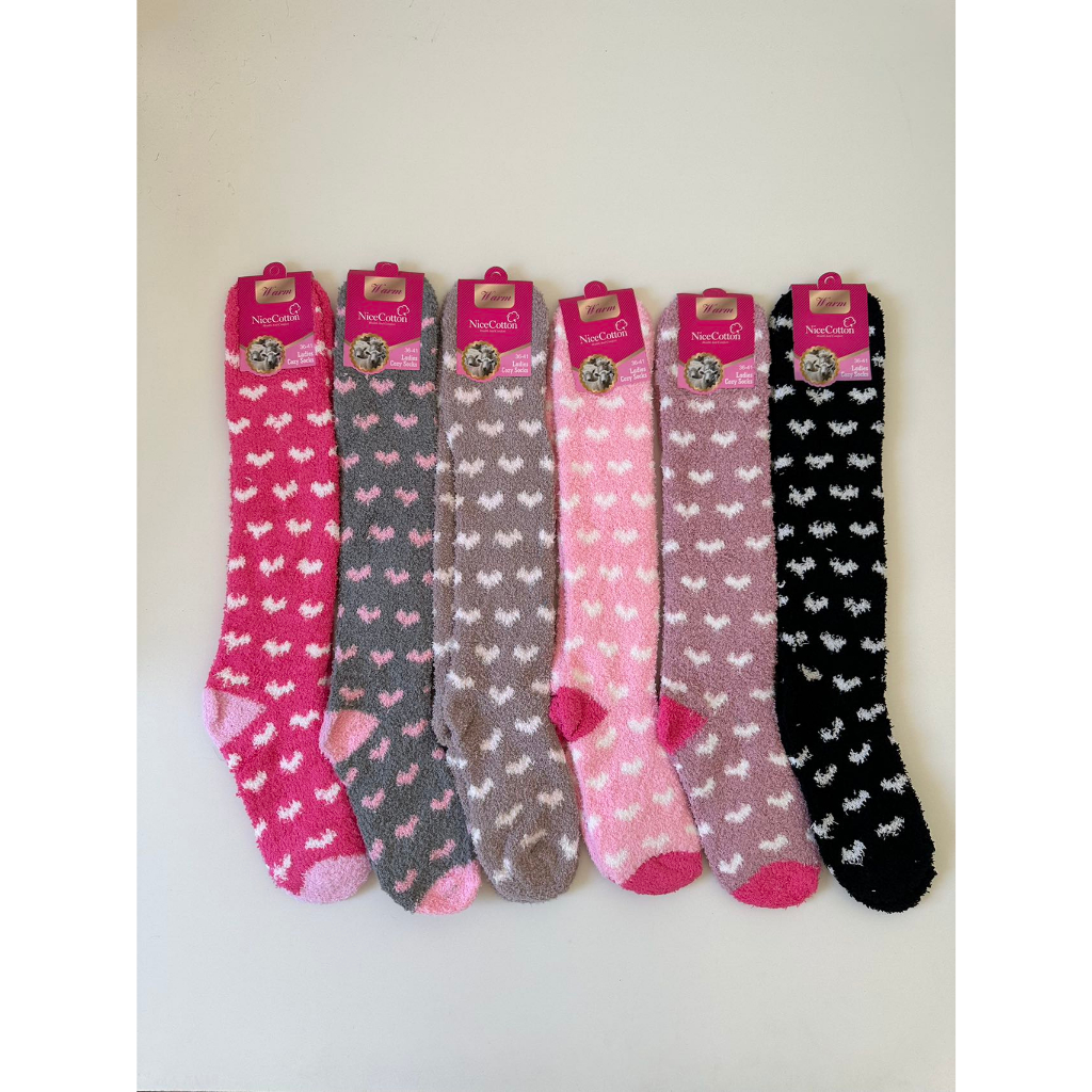 Kit,3 ,6 Pares Meia Felpuda Quentinho Altura De Coxa Feminino Varias ...