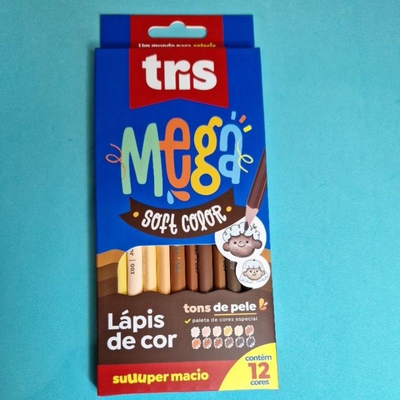 Lápis de cor Tris Mega Soft Color 12 tons de pele. | Shopee Brasil