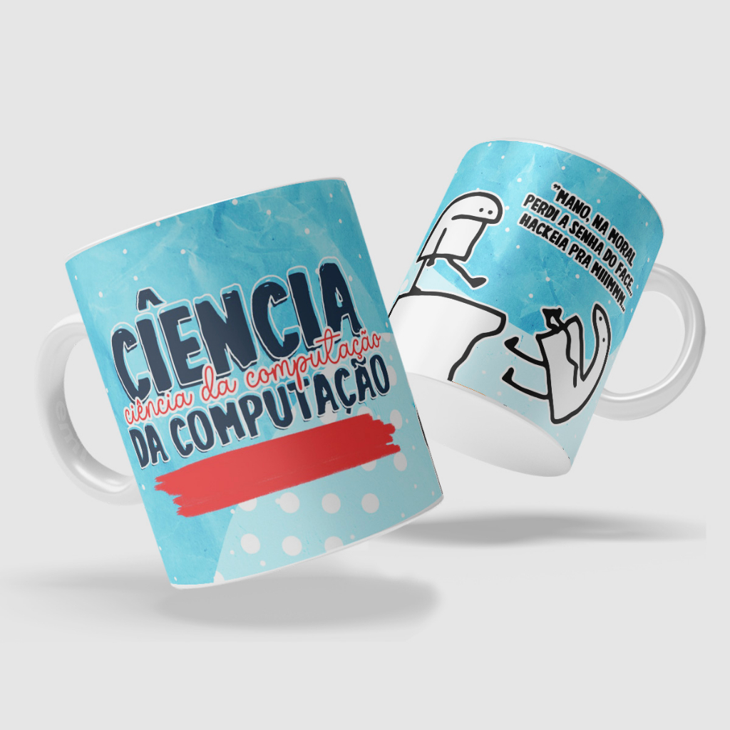 Caneca Meme Flork profissão Ciência da computação 9 | Shopee Brasil
