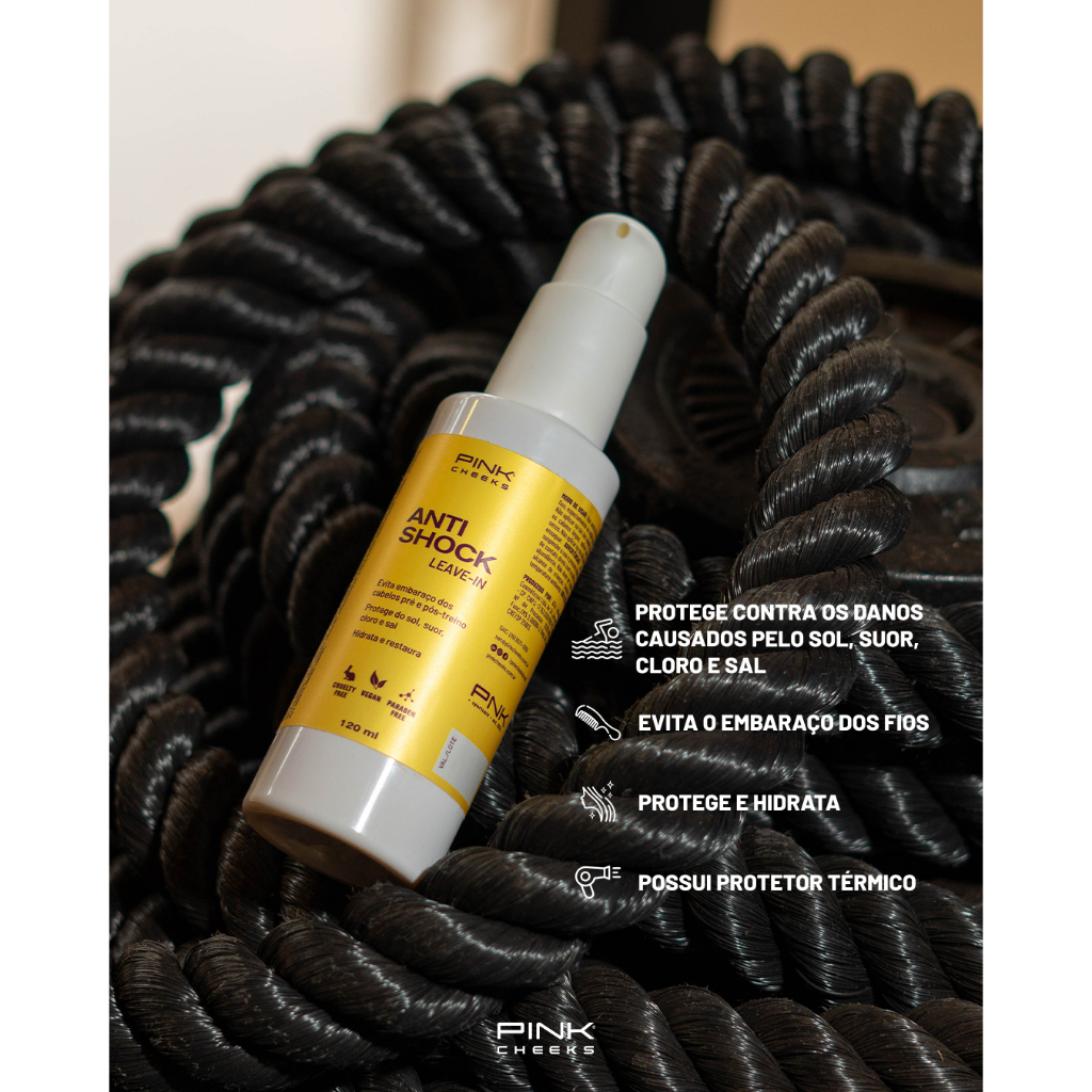 Leave-in Pre Treino Capilar AntiShock 120ml PINK CHEEKS Original ...