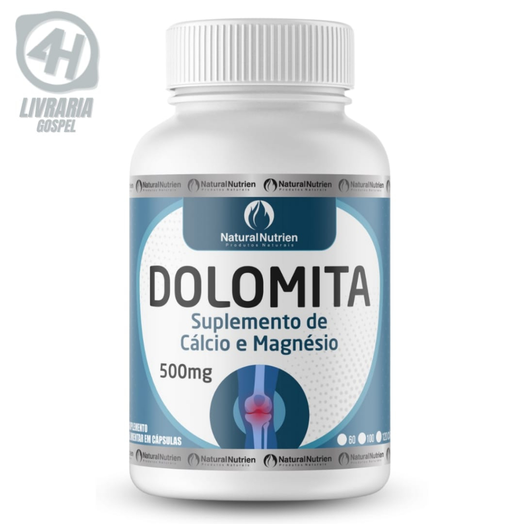 Dolomita Embalagem 100 Cápsulas de 500mg Cada | Shopee Brasil