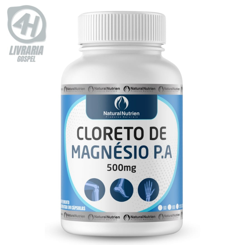 Cloreto de Magnésio Embalagem 100 Cápsulas de 500mg Cada | Shopee Brasil