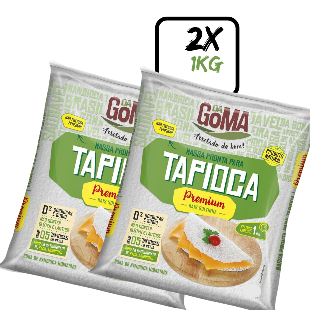 kit 2x 1kg - Massa pronta p/ Tapioca Premium - Dagoma | Shopee Brasil