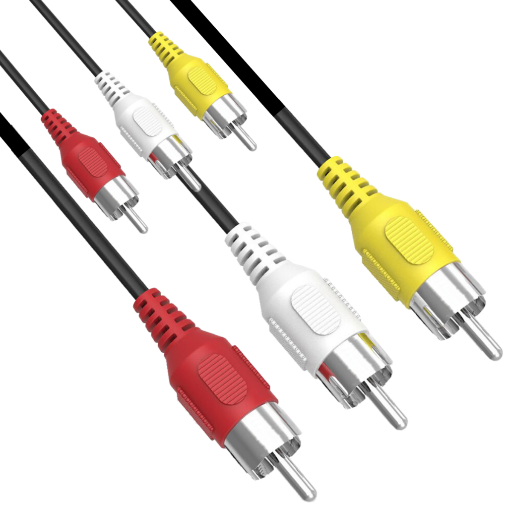 Cabo Audio Video Cabo Rca Macho X Rca Macho Cabinho Colorido 1,5 Metros ...