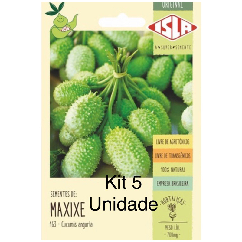 Kit 5 unidade Semente de Maxixe Hortaliça - Sementes Isla | Shopee Brasil