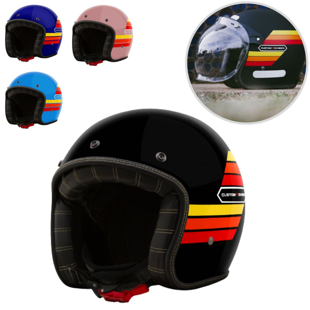 Capacete Moto Aberto Custom Etceter Vintage Old Years Retrô Adulto ...