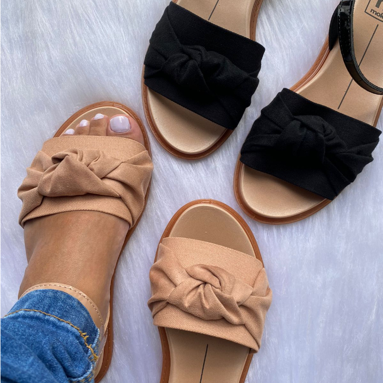 Sandalia Moleca Rasteira Confortavel 5450100 Moleca | Shopee Brasil