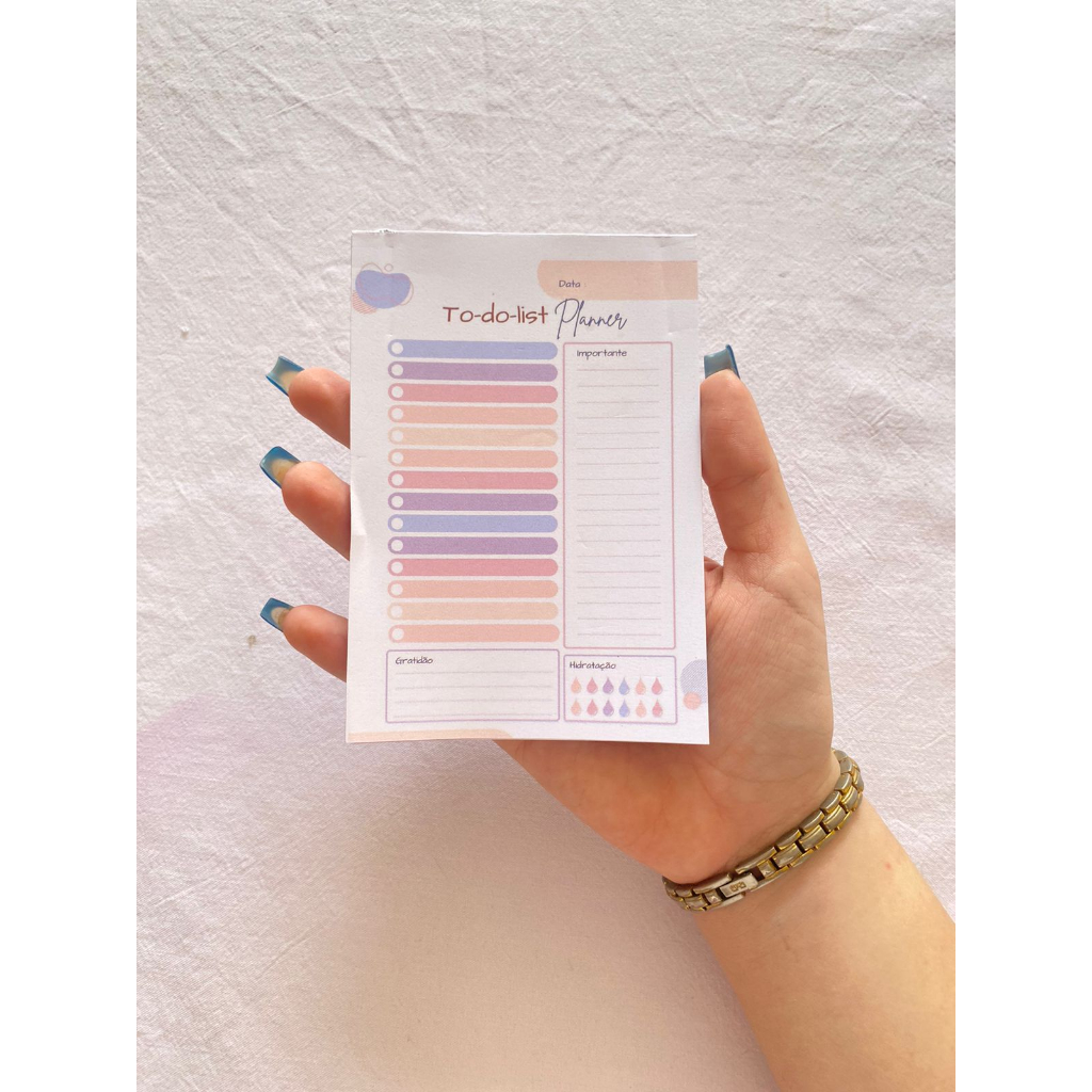 Bloco Checklist, To do list Rosa, Lista de Tarefas 50Folhas offset ...