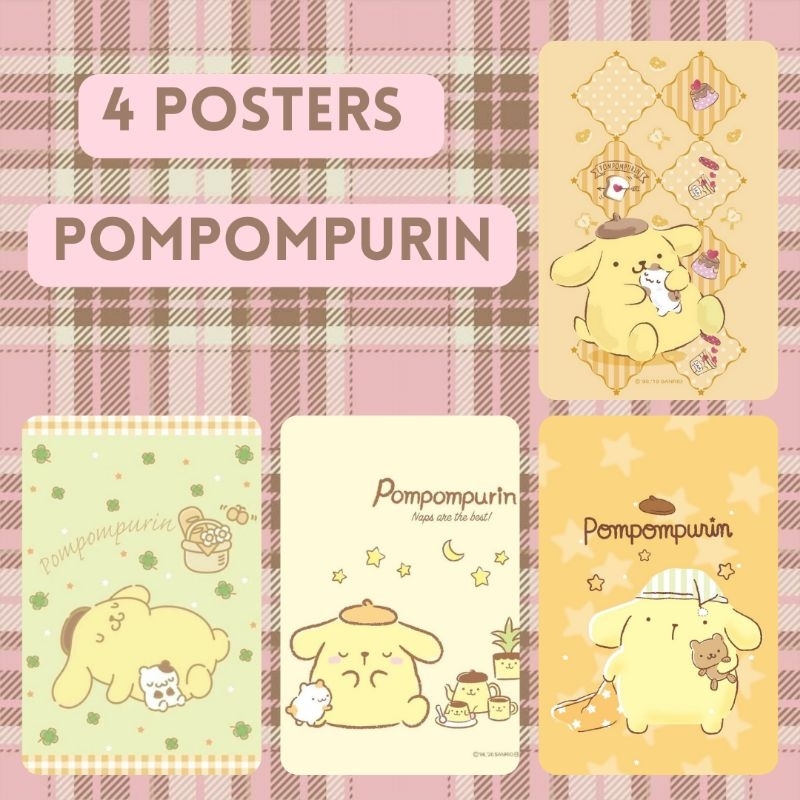4 posters Pompompurin (leia a descrição) | Shopee Brasil