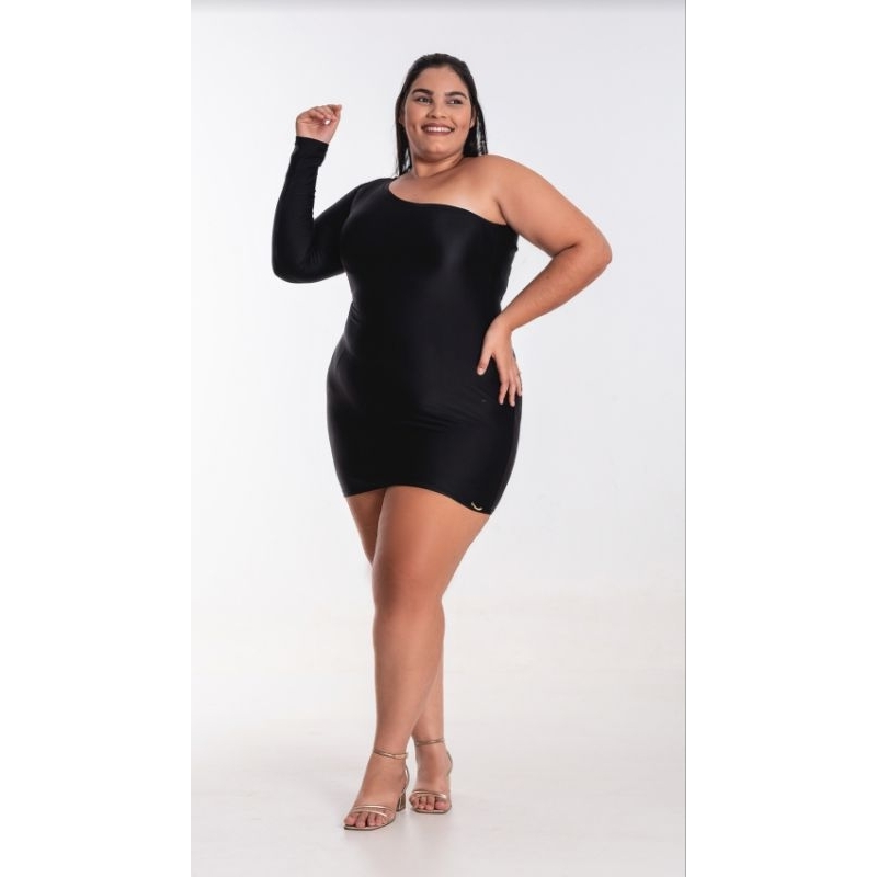 Vestido plus size na malha prada | Shopee Brasil