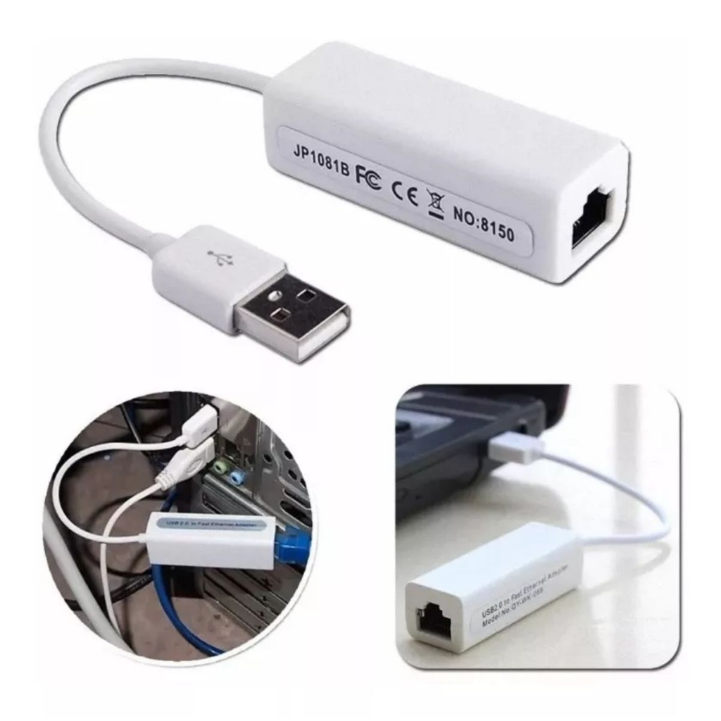Adaptador Cabo de Rede Para USB Rj45 Placa Externa Conectar Ligar ...