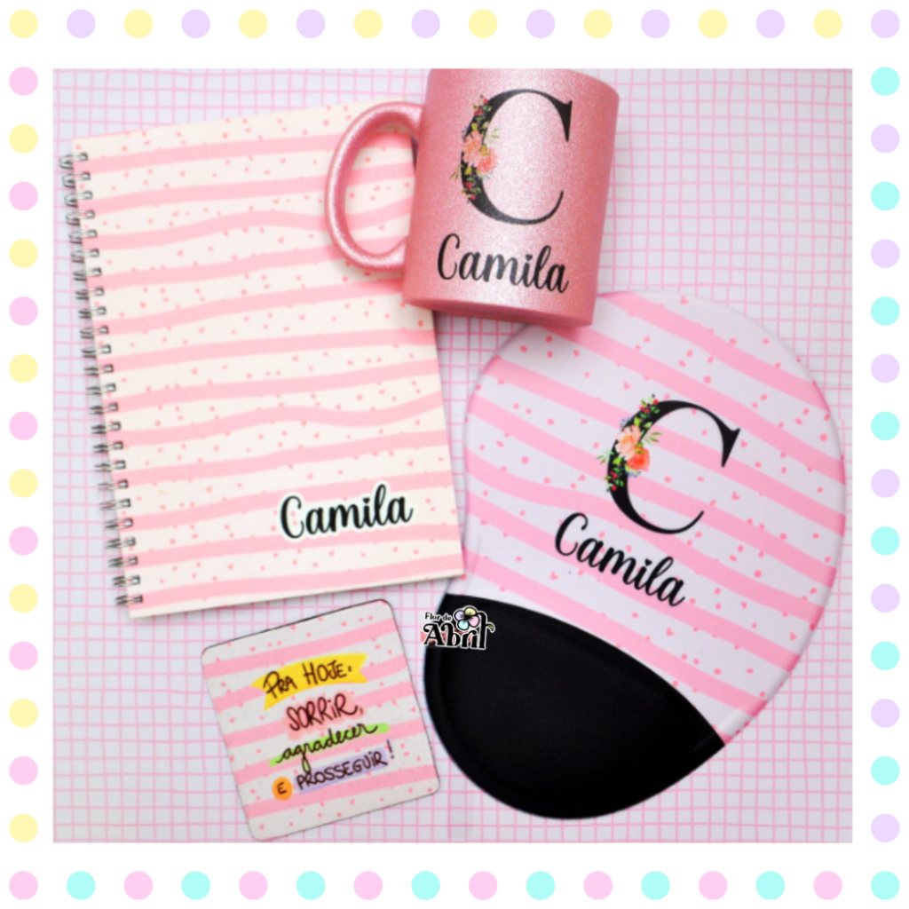 SUPER KIT HOME OFFICE PERSONALIZADO | Shopee Brasil