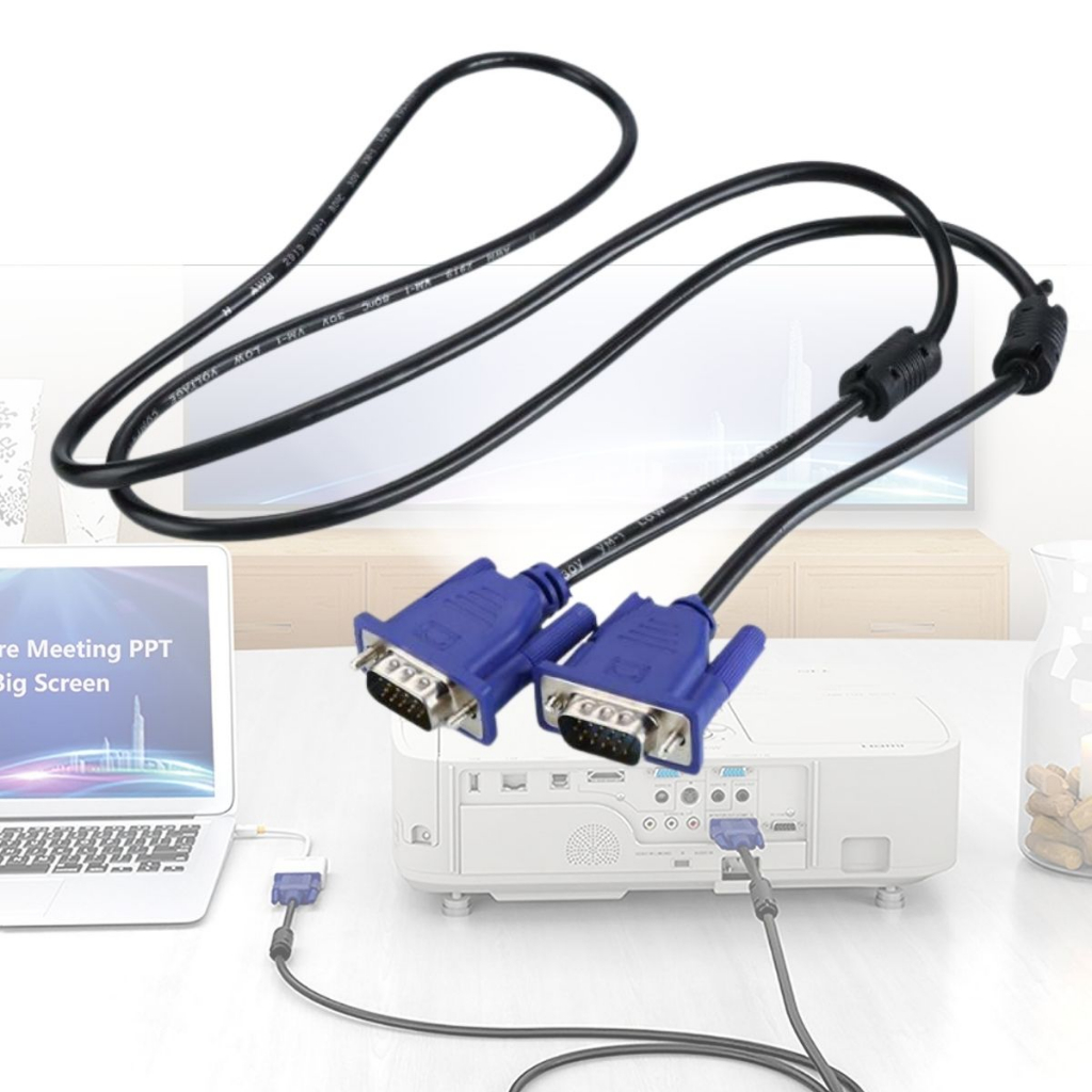 Cabo Monitor Vga Projetor Curto Imagem Notebook Computador Envio Rápido ...