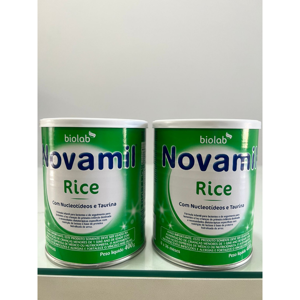 KIT C/ 2 UNID NOVAMIL RICE 400G CADA Biolab | Shopee Brasil