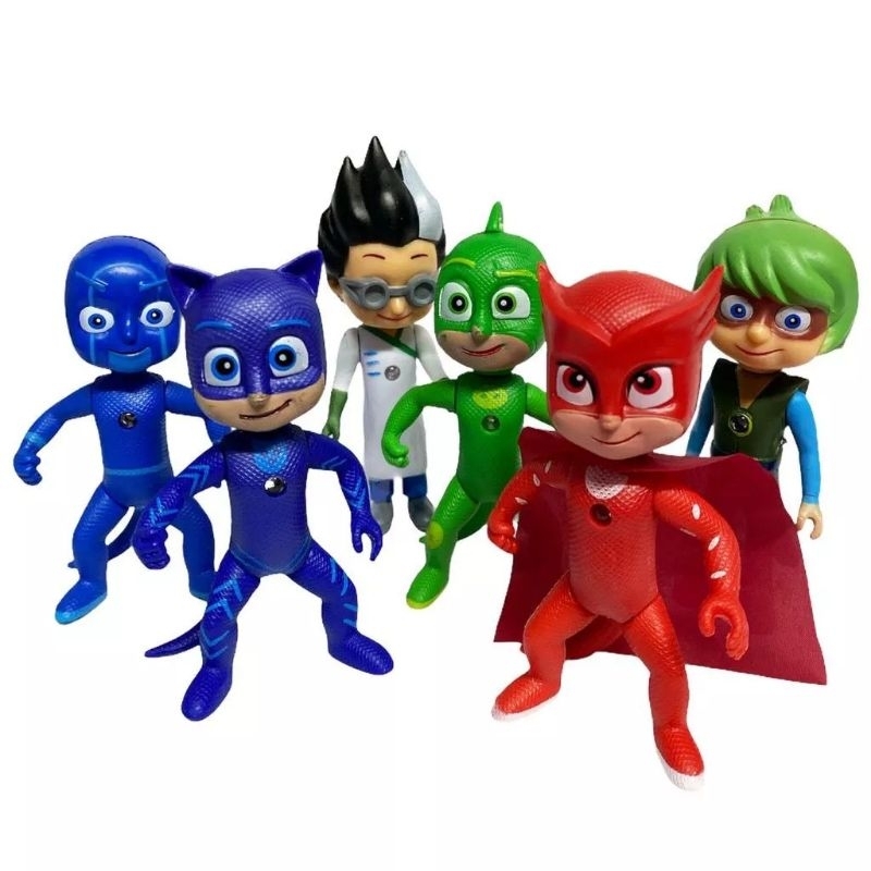 kit 6 bonecos pj masks miniatura | Shopee Brasil
