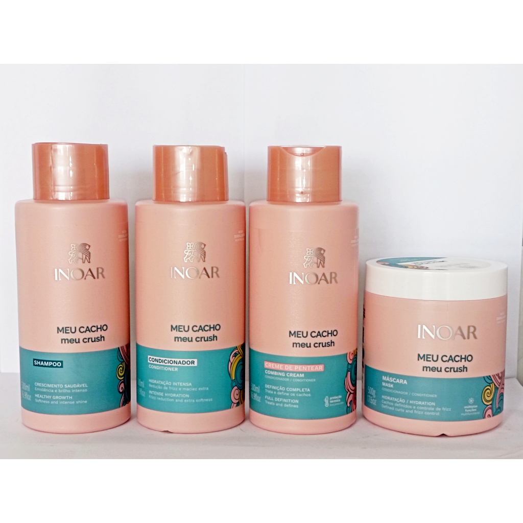 KIT INOAR MEU CACHO MEU CRUSH SH 500ML+COND 500ML+CREME DE PENTEAR 500ML+MASCARA 500KG | Shopee ...