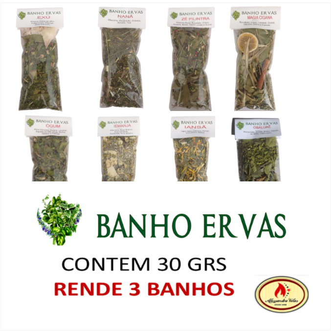 BANHO DE ERVAS ORIXAS NATURAL DESIDRATADAS | Shopee Brasil
