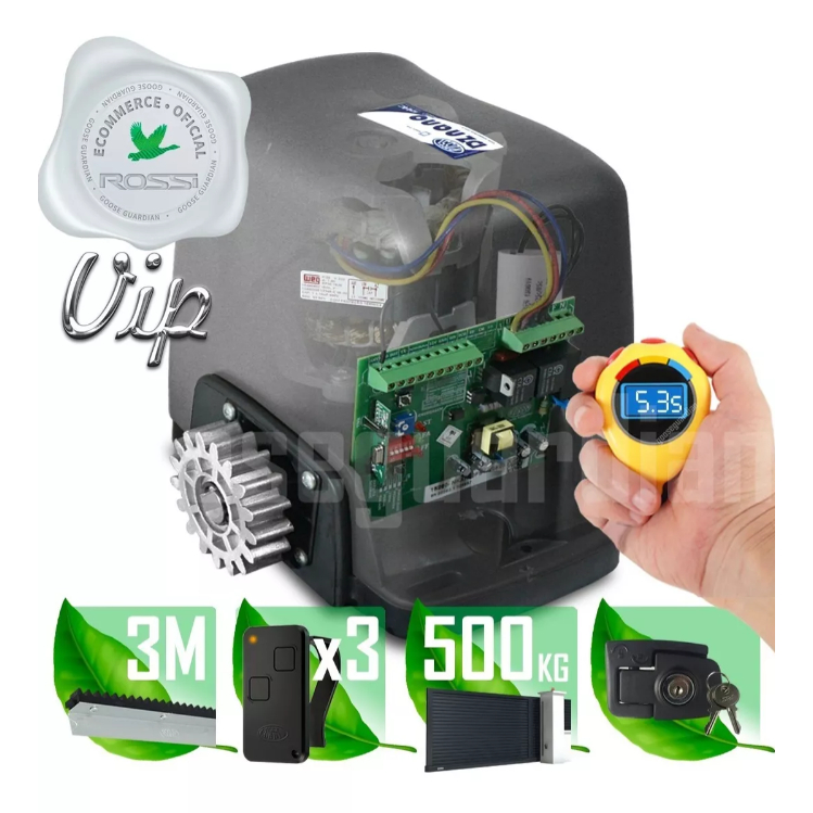 Kit 1 Motor Rossi Dz Nano Turbo Vip 3m Crem 3 Control 500kg | Shopee Brasil