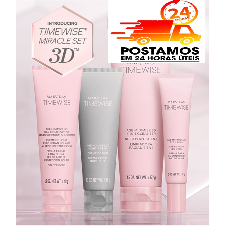 Sistema Timewise 3D Mary Kay Kit Limpeza Facial Antidade | Shopee Brasil