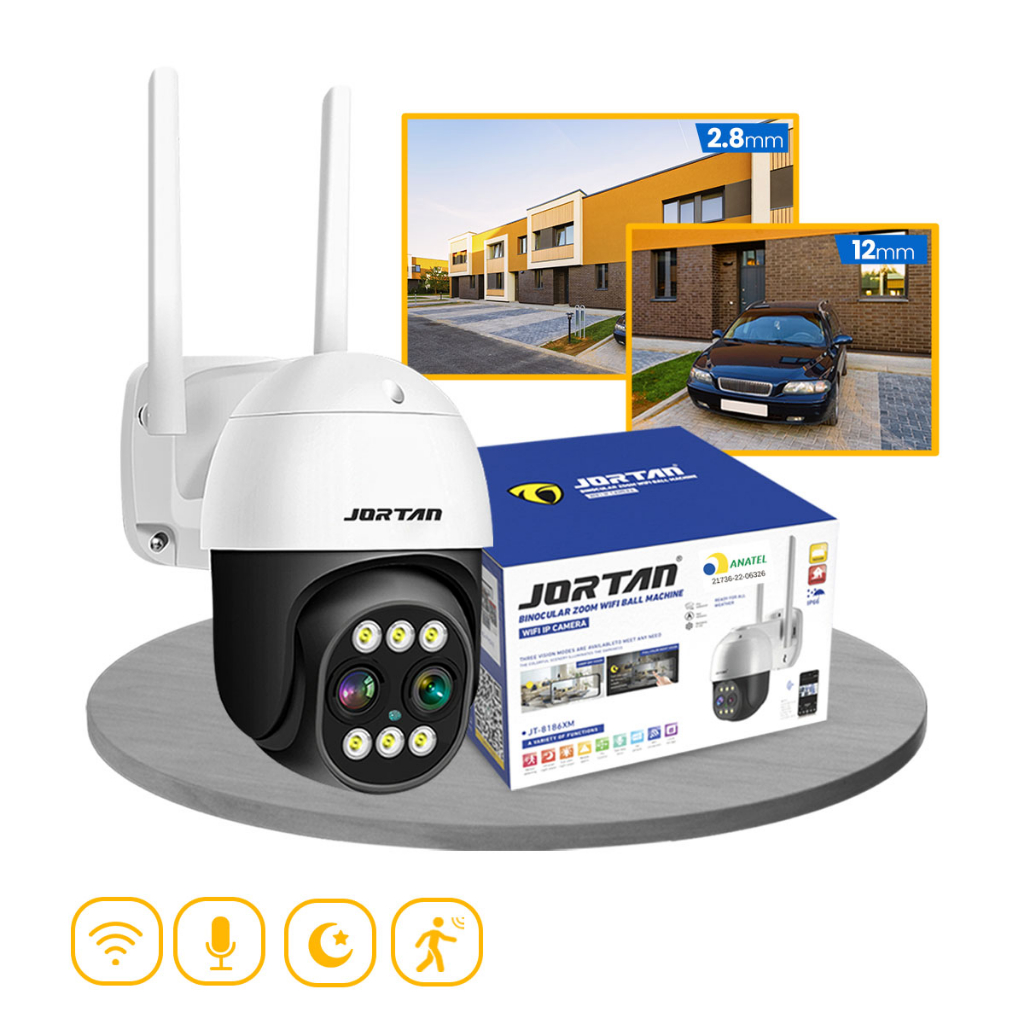 Câmera Segurança Wifi IP 360 Full HD 1080p 4mp Lente Dupla Zoom 8x ...