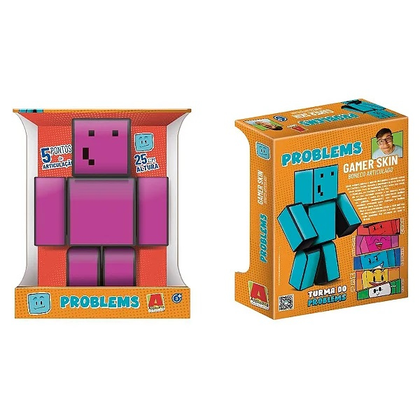 Boneco Minecraft Melzinha Turma Do Problems Streamer Pequeno 25 Cm