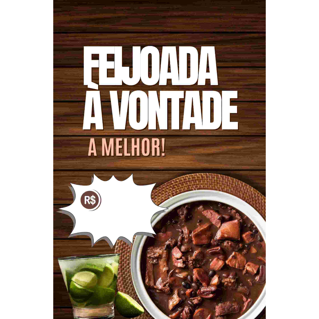 Banner Feijoada 30x40cm | Shopee Brasil