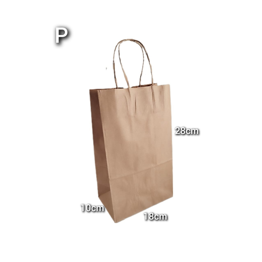 Sacolas de papel kraft Biodegradável, kit com 25 unidades ESCOLHA O ...