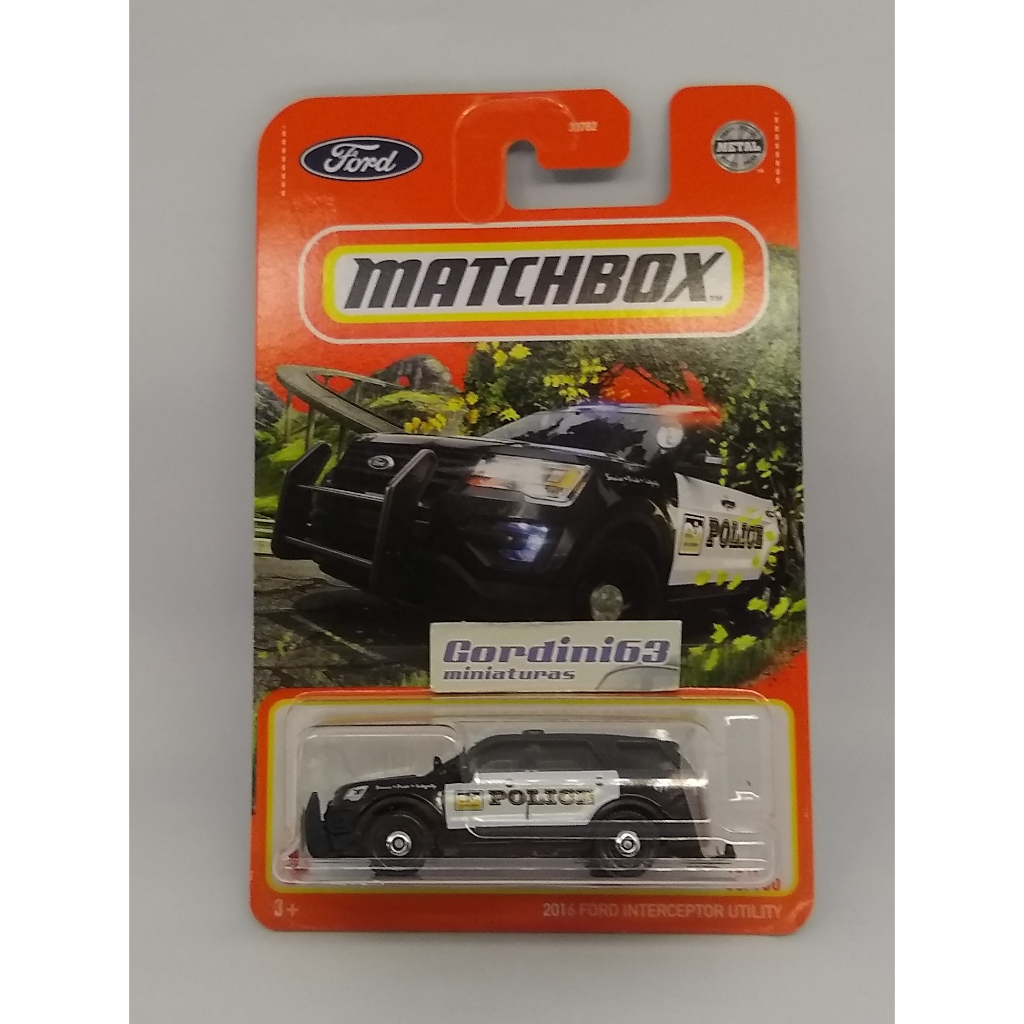 Matchbox 2016 Ford Interceptor Utility - Carro de Polícia | Shopee Brasil