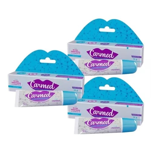 Kit 3 hidratante labial Carmed Acido Hialuronico | Shopee Brasil